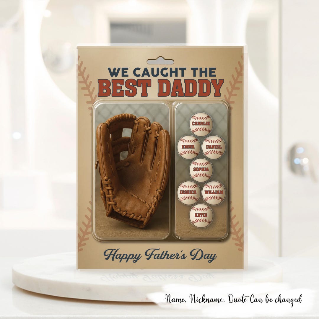 We Caught the Best Dad Grandpa Baseball & Glove Figures Style ...