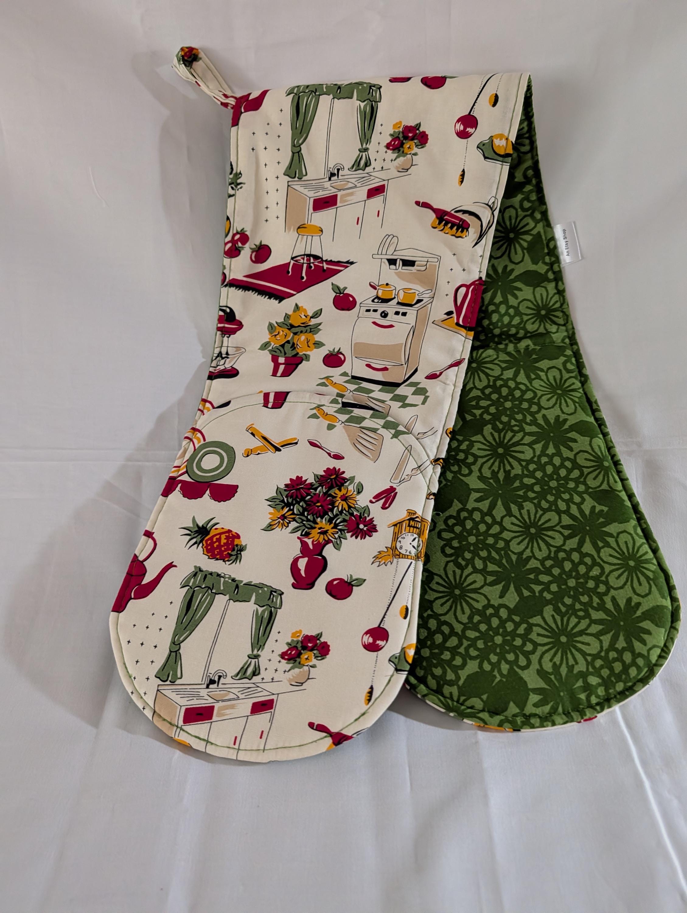 Double Oven Mitt Hangover Oven Door or From Loop Potholder Heat ...
