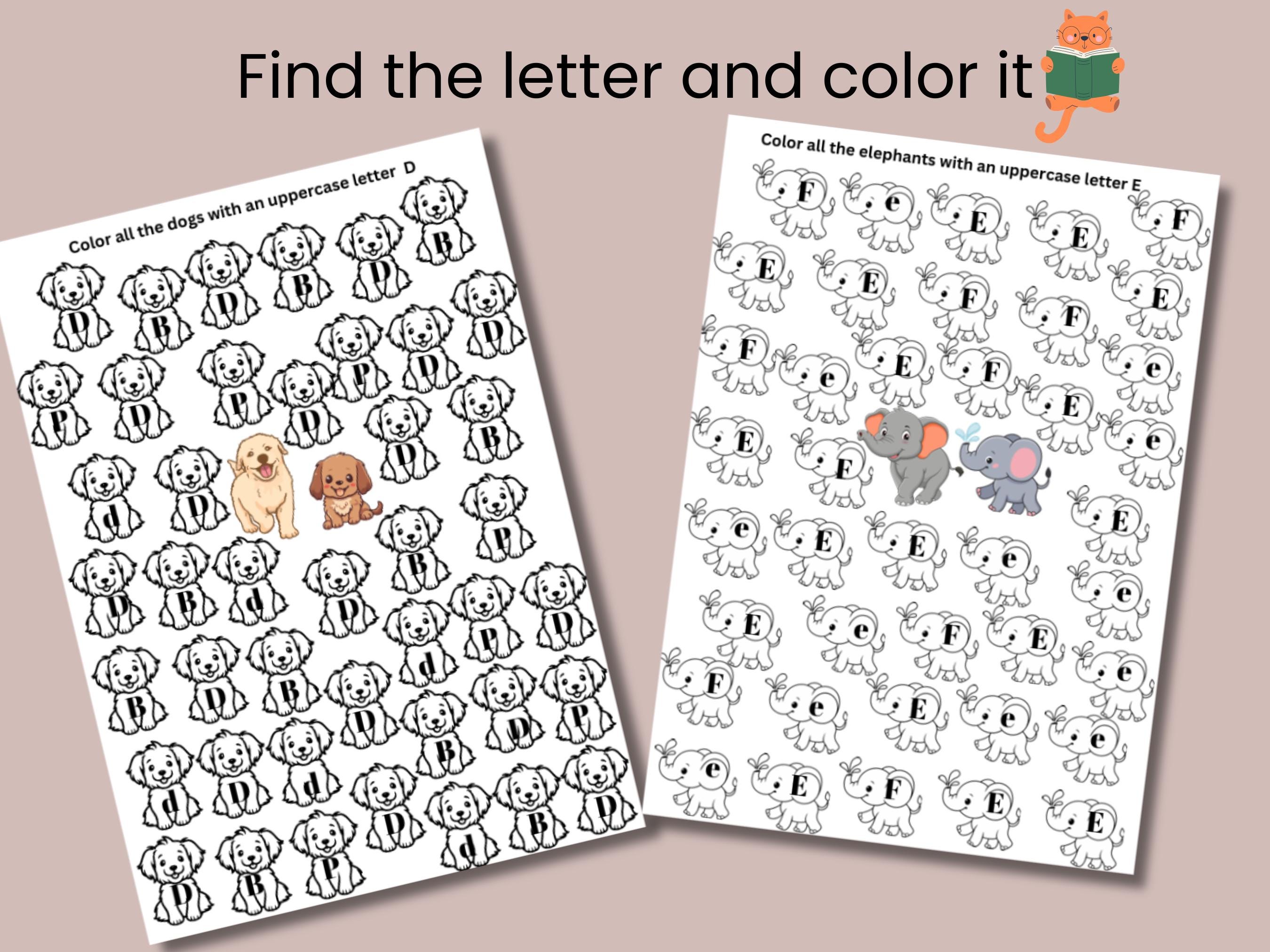 Letter Recognition Coloring Pages, Alphabet Coloring Worksheets, Find ...