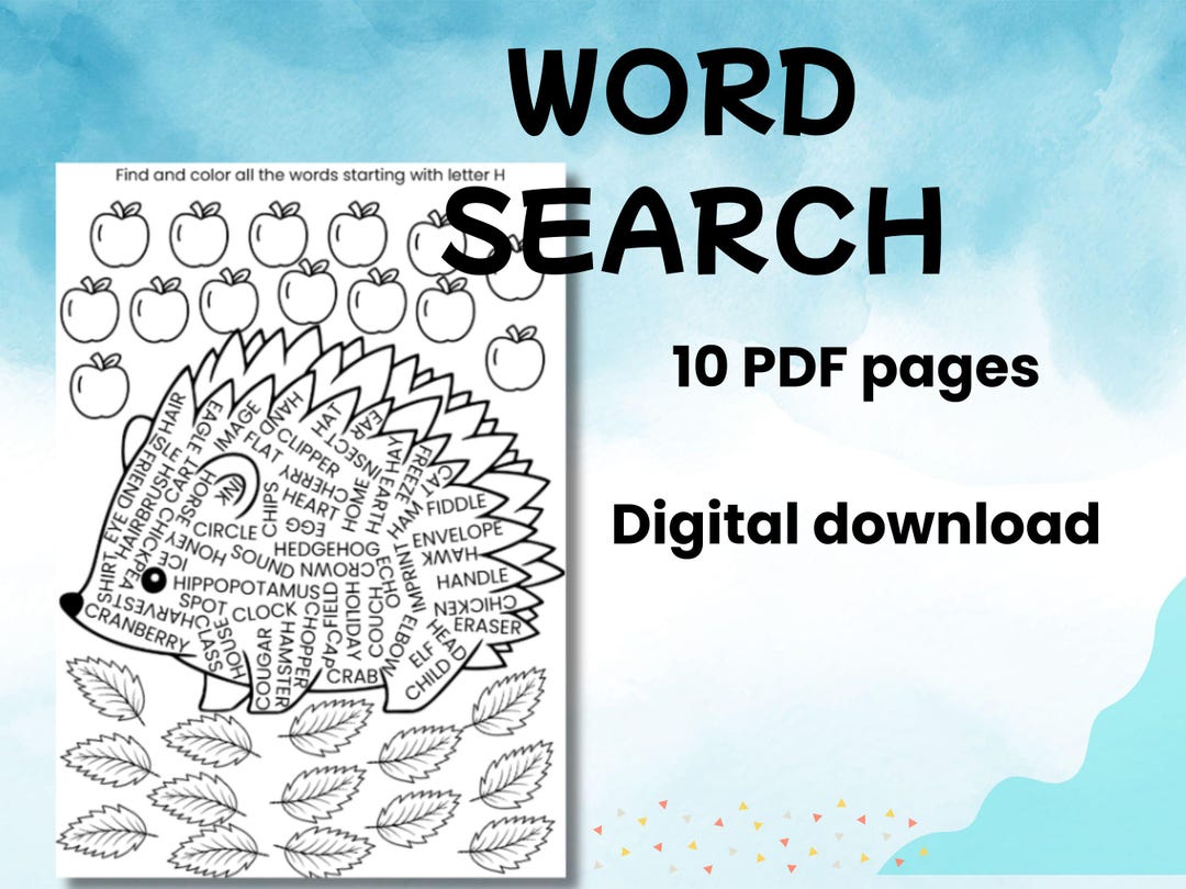 Preschool Word Search Printable – Easy Reading & Literacy Worksheets ...