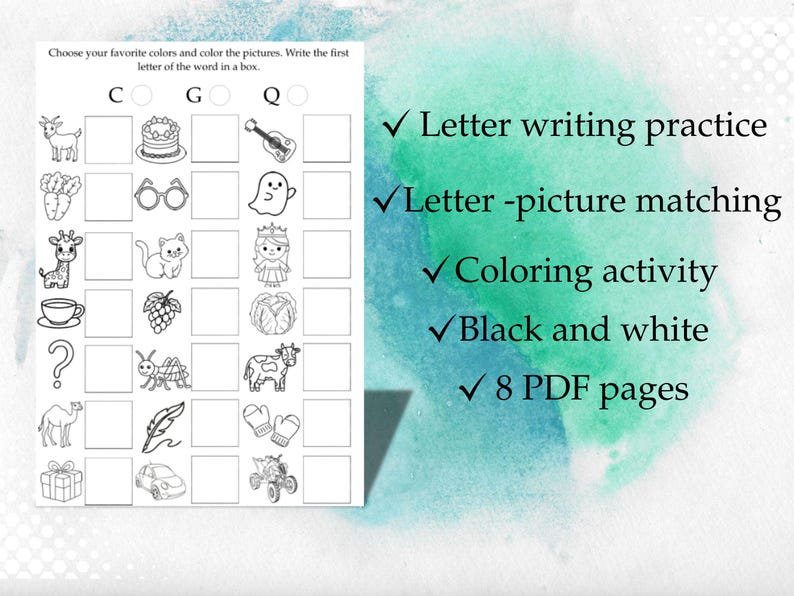 Alphabet Beginning Sounds Coloring Worksheets | First Letter ...