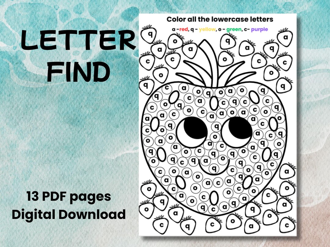 Color by Letter Lowercase Worksheets | Alphabet Recognition Activity ...