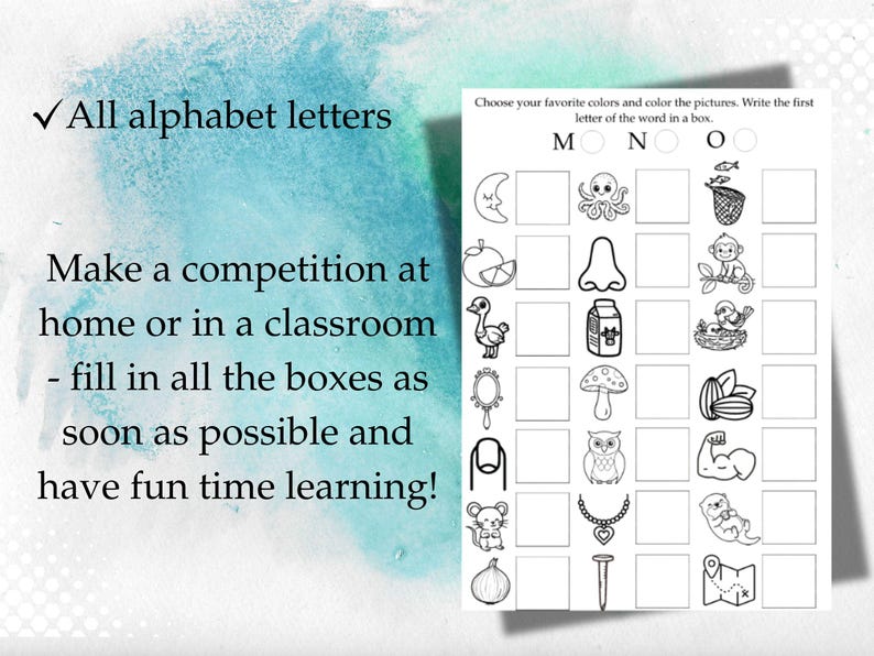 Alphabet Beginning Sounds Coloring Worksheets | First Letter ...