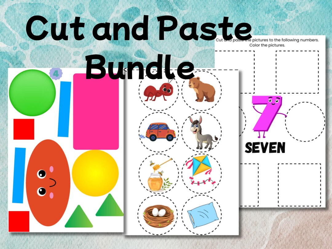 Scissor Skills Practice Bundle – Cut and Paste Letters, Numbers and ...