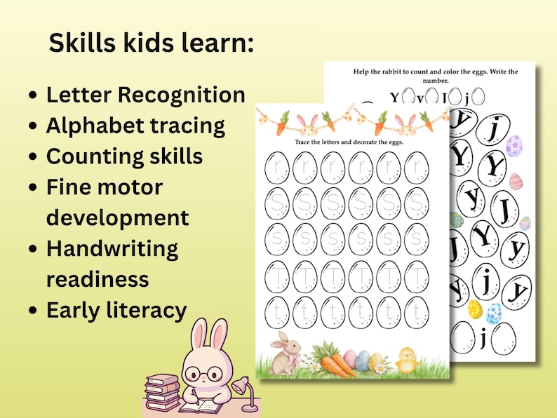 Spring Alphabet Worksheets for Preschool | Easter Letter Tracing ...