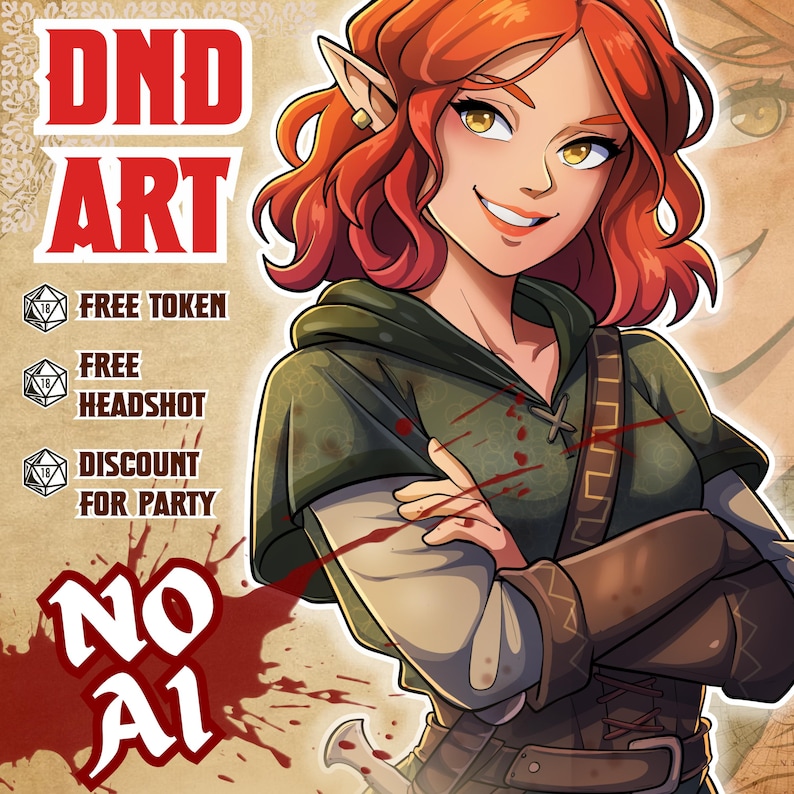 Custom DND Character Art Commission | RPG Portrait, Fantasy Character ...