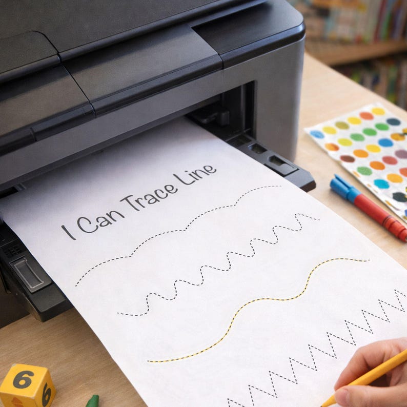 Preschool Line Tracing Worksheets | Fine Motor Skills Practice (PDF) - Etsy