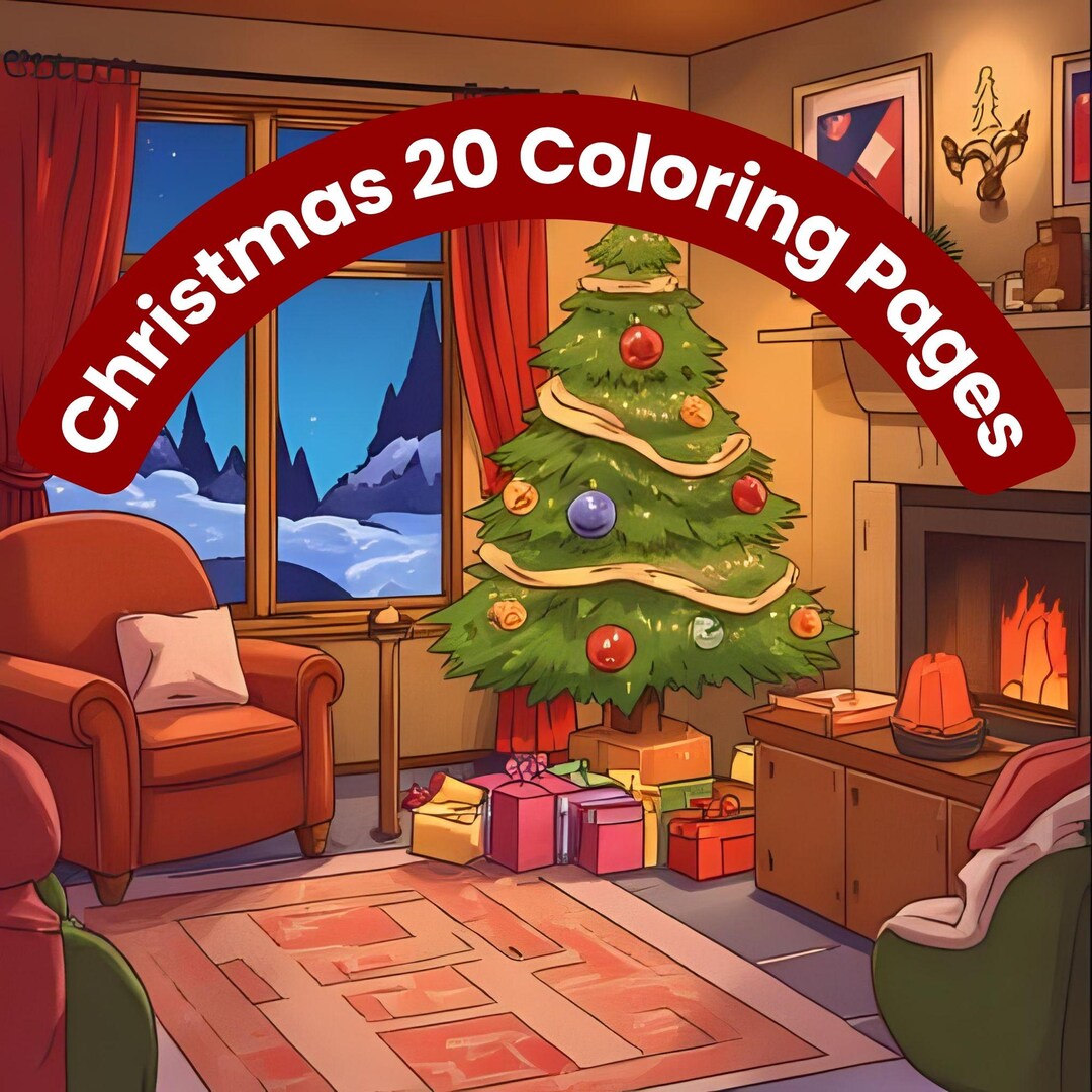 Christmas Coloring Pages for Kids, 20 Page Holiday Coloring Book ...