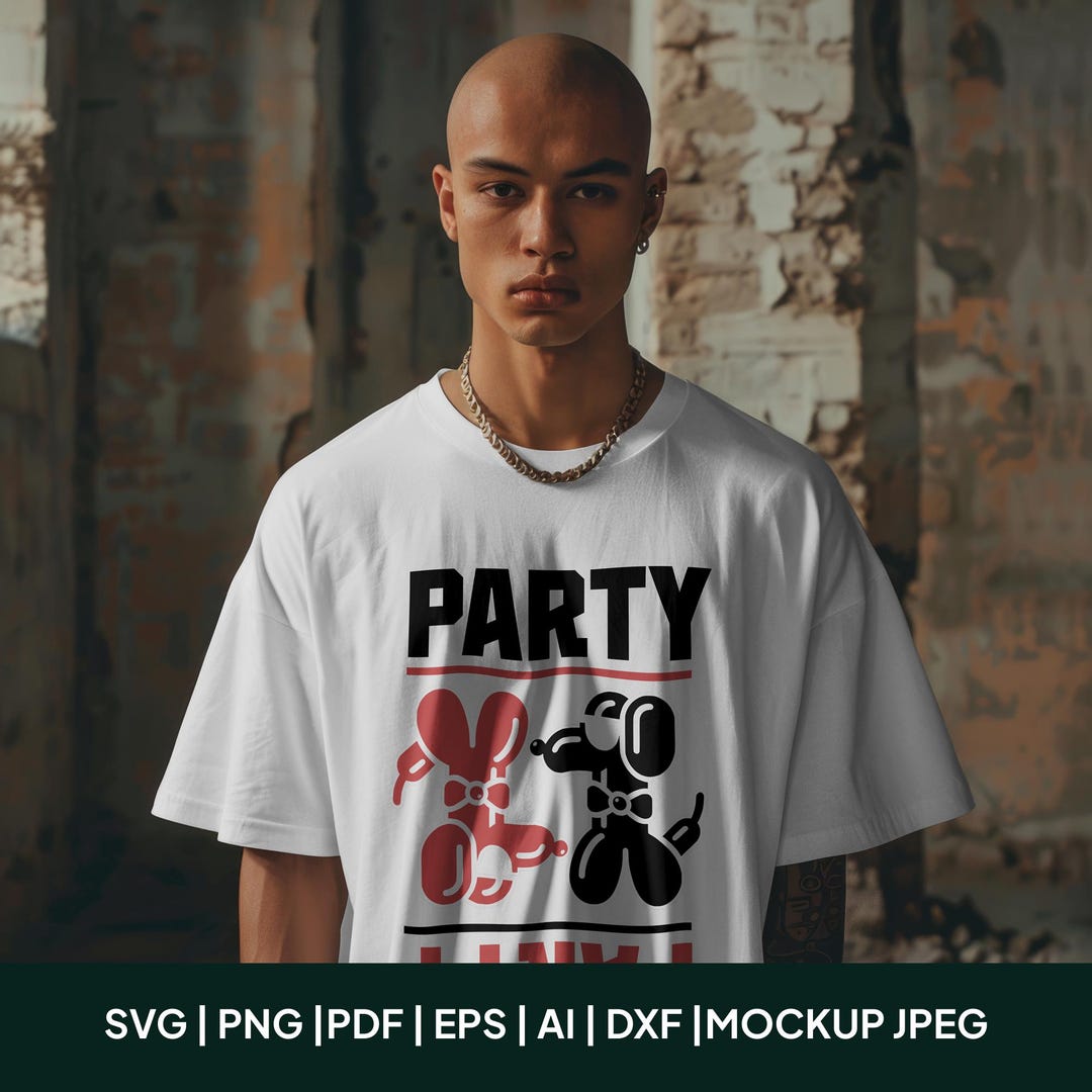 Preppy Balloon SVG Party Design Template for T-shirts, Mugs, Bags ...