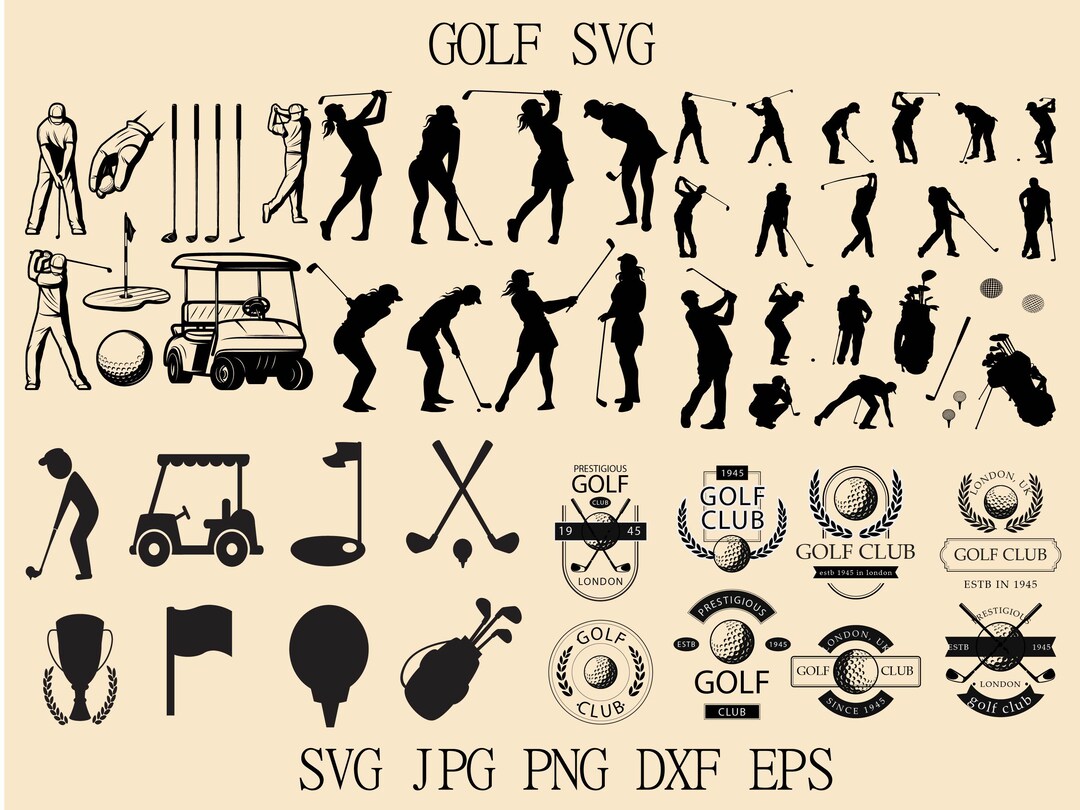 Golf Svg Bundle, Golf Monogram Svg, Split Monogram Svg, Golf Name Frame ...