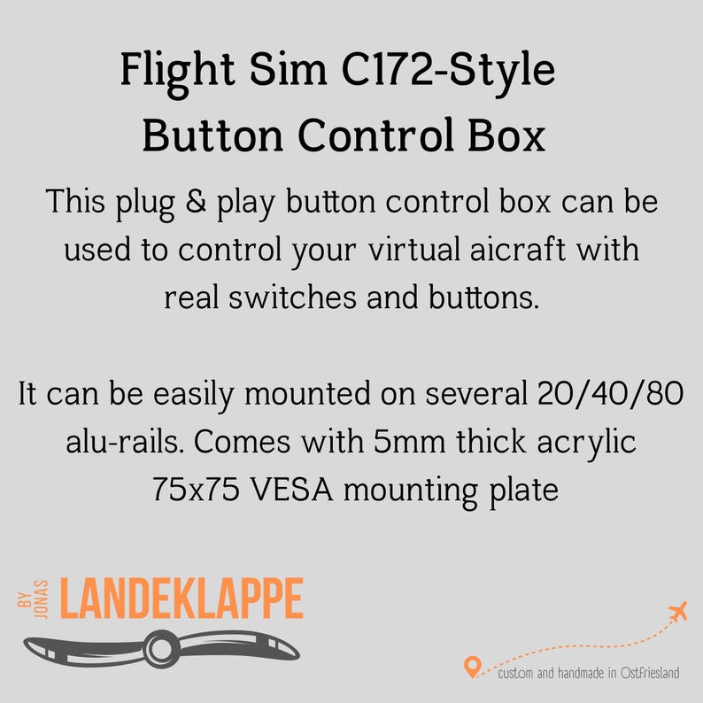 Flight Sim USB Button Control Box "cessna 172-style", General Aviation ...