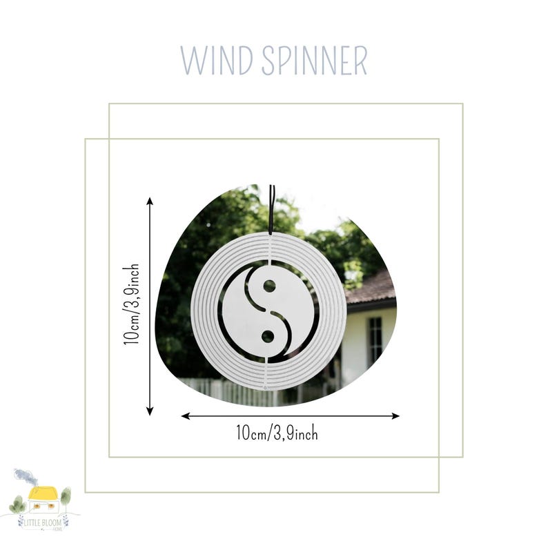 Yin Yang Kinetic Wind Spinner, Stainless Steel Garden Decor - Etsy