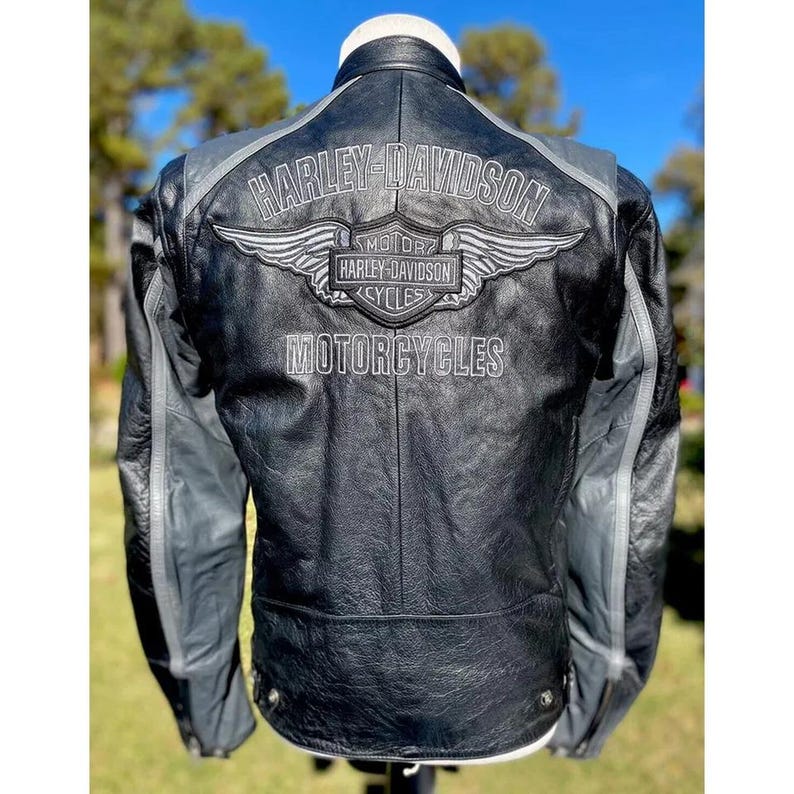 Harley Davidson Men's Classic Cruiser Leather Jacket, Genuine Cowhide ...