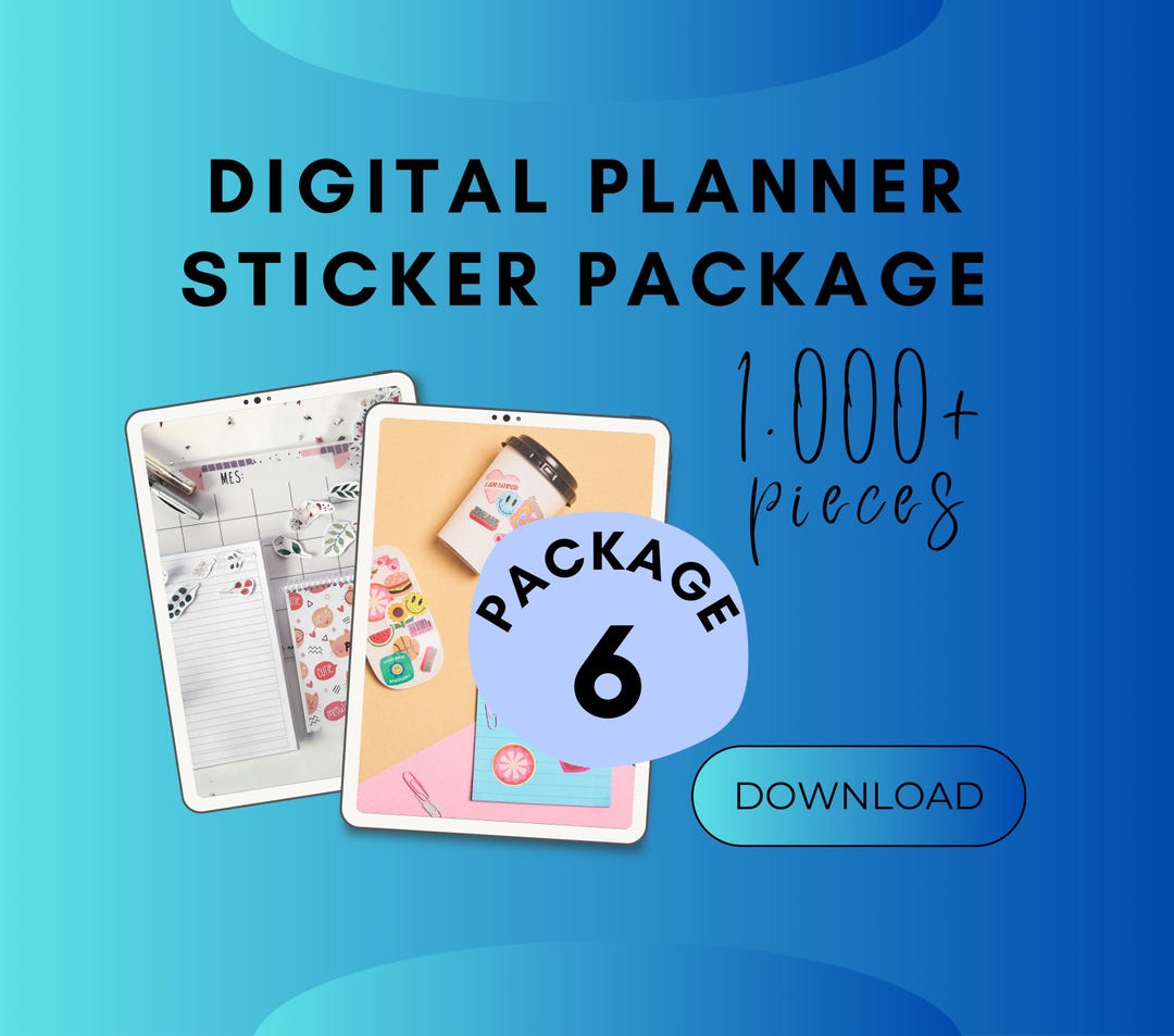 Digital Planner Stickers +1000 Package-6 | Download Planner Sticker ...