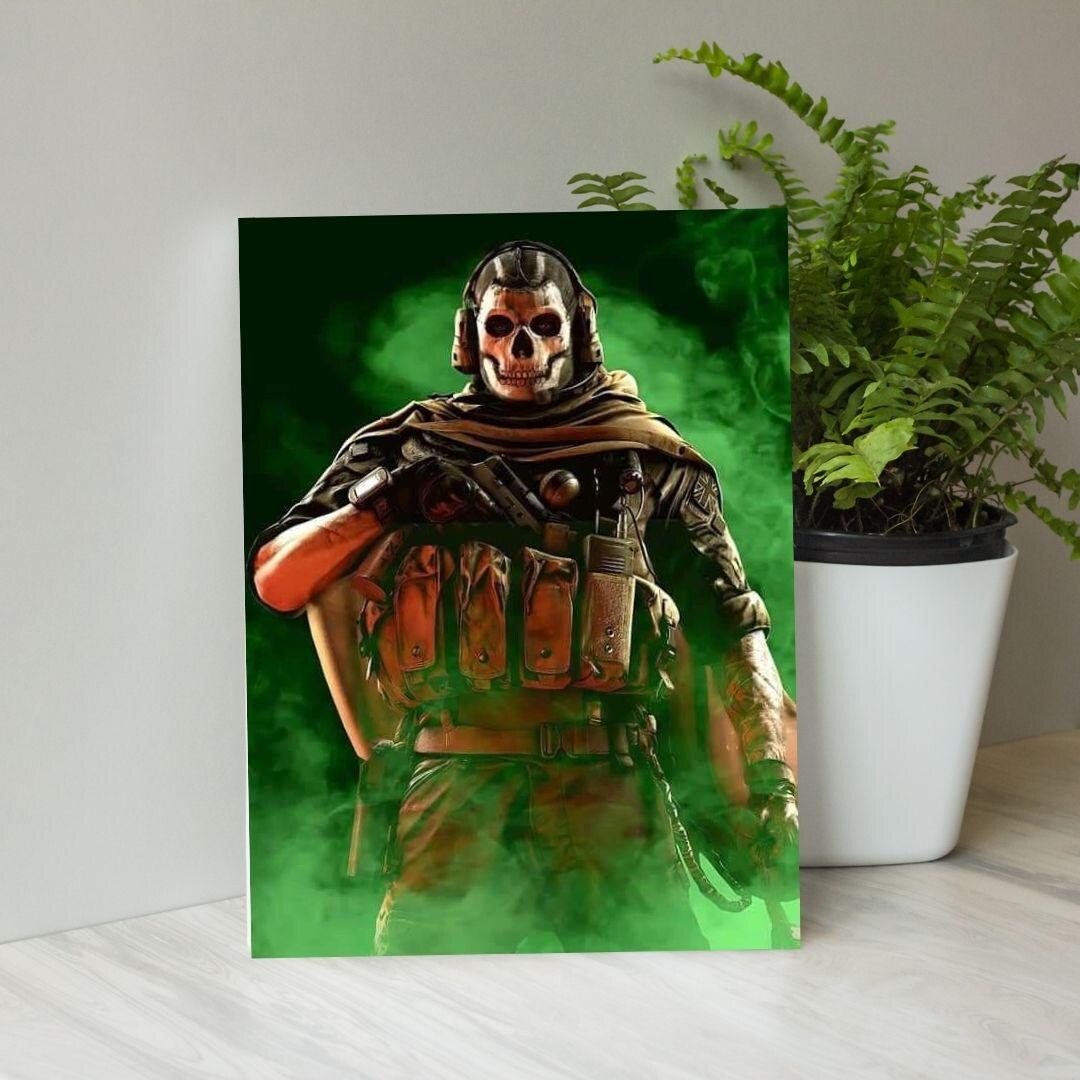 Ghost Wall Art, Simon Riley Illustration Wall Art, Ghost Framed, Call ...
