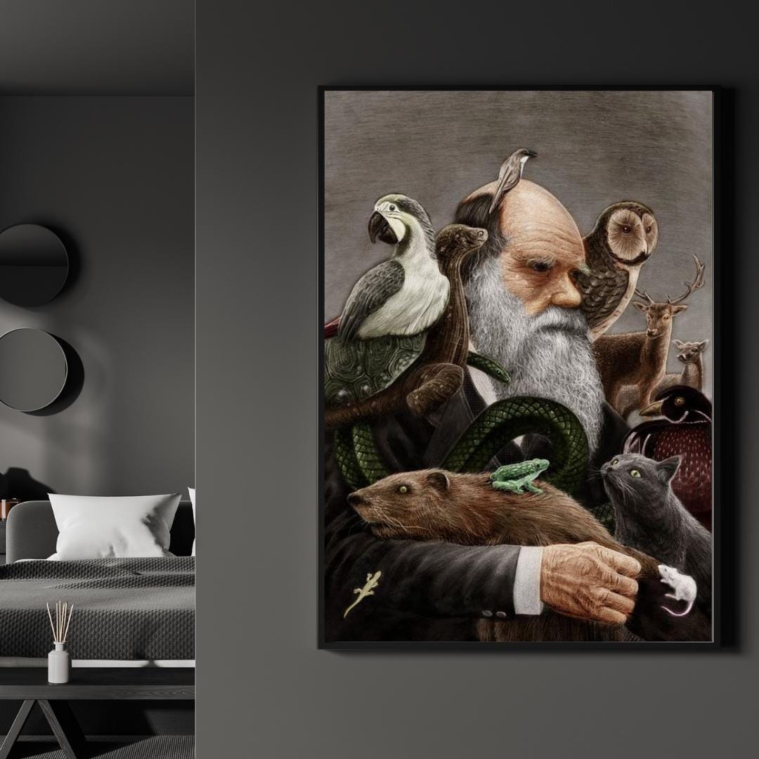Charles Darwin Wall Art, Charles Darwin Canva, Charles Darwin Frame ...