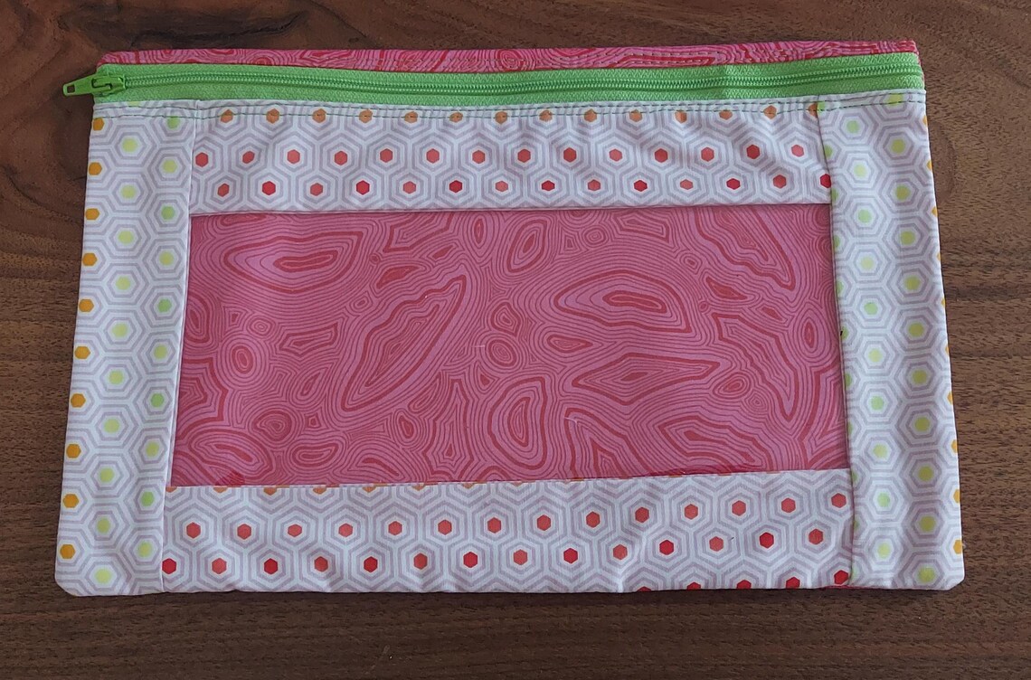 Clear Front Zipper Pouch - Pink - Etsy