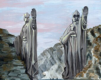 The Argonath Canvas Print - Etsy