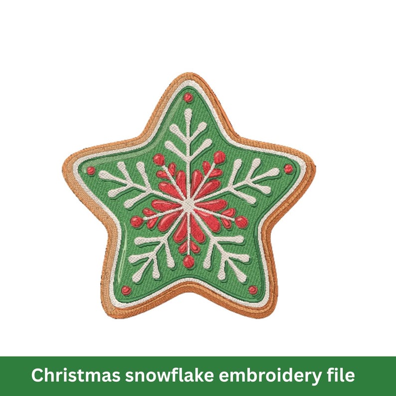 Snowflake Cookie Embroidery Design | Christmas Winter Machine ...
