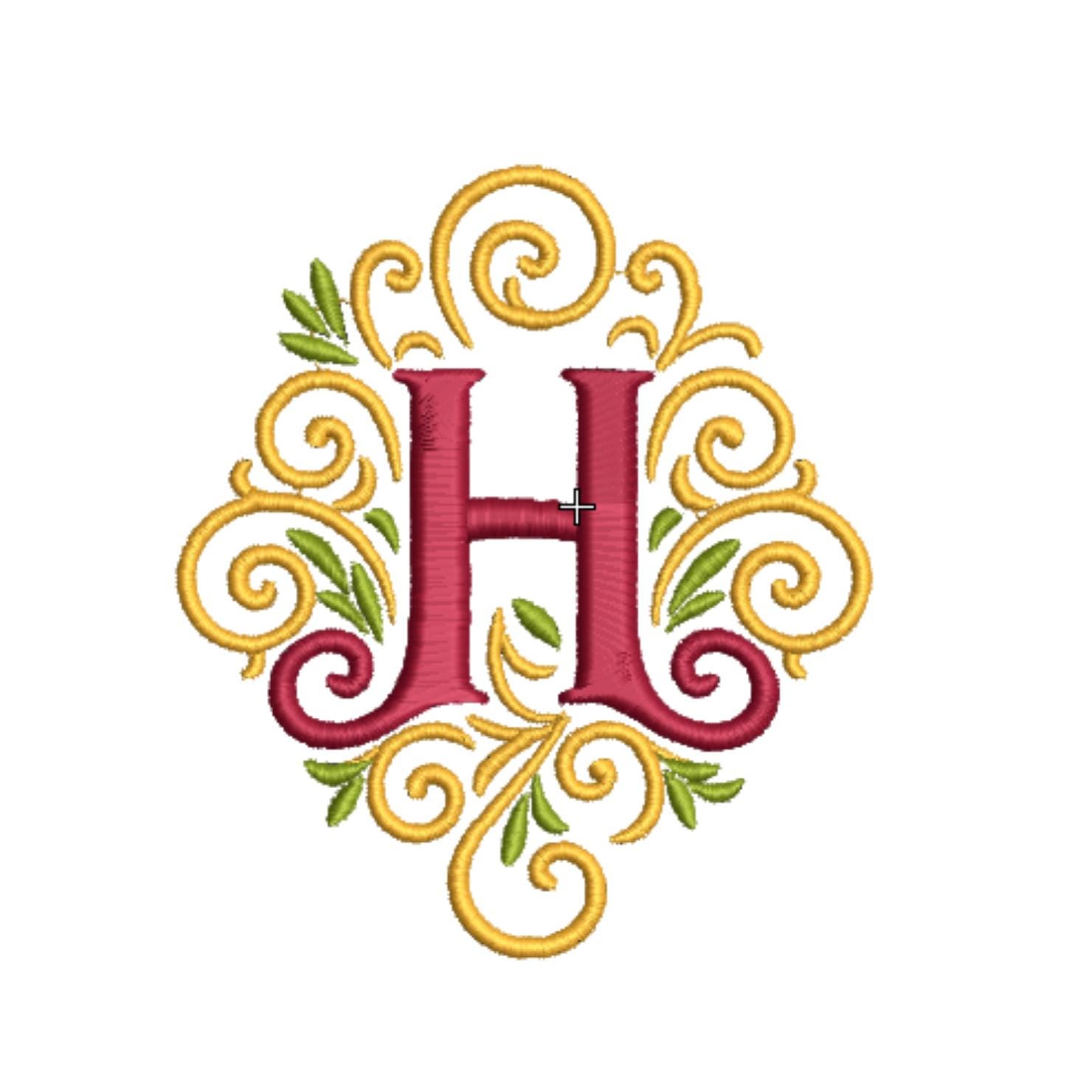 Custom Monogram Machine Embroidery Design - Etsy