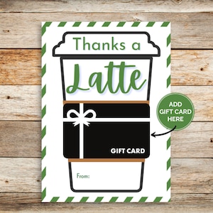 Coffee Themed Thank You Gift Card Holder - Etsy