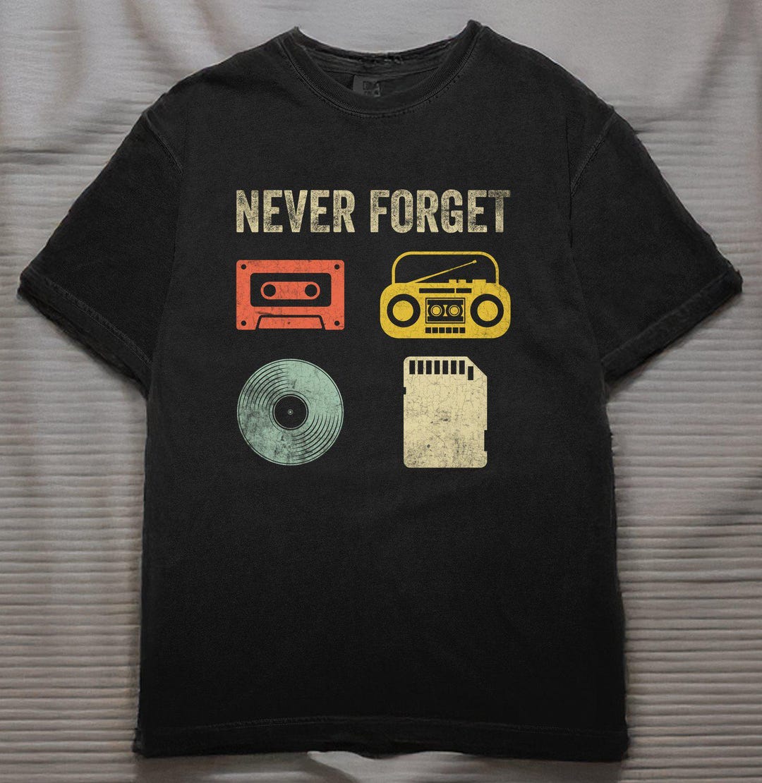 Never Forget Retro Media Png, Vintage 80s 90s Music Technology ...