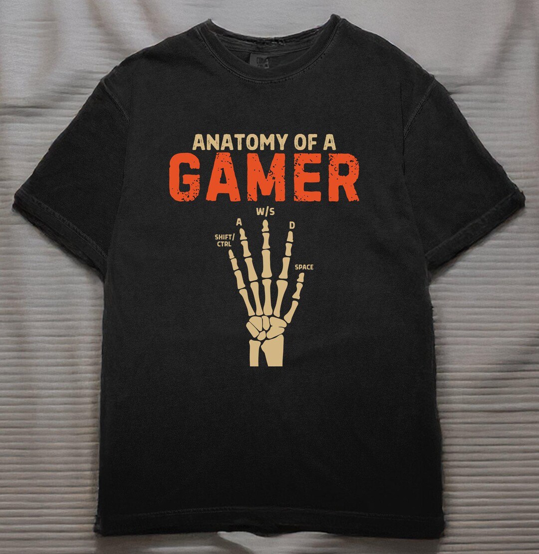 Anatomy of a Gamer Hand Skeleton WASD Keyboard PC Gaming Gift Funny ...