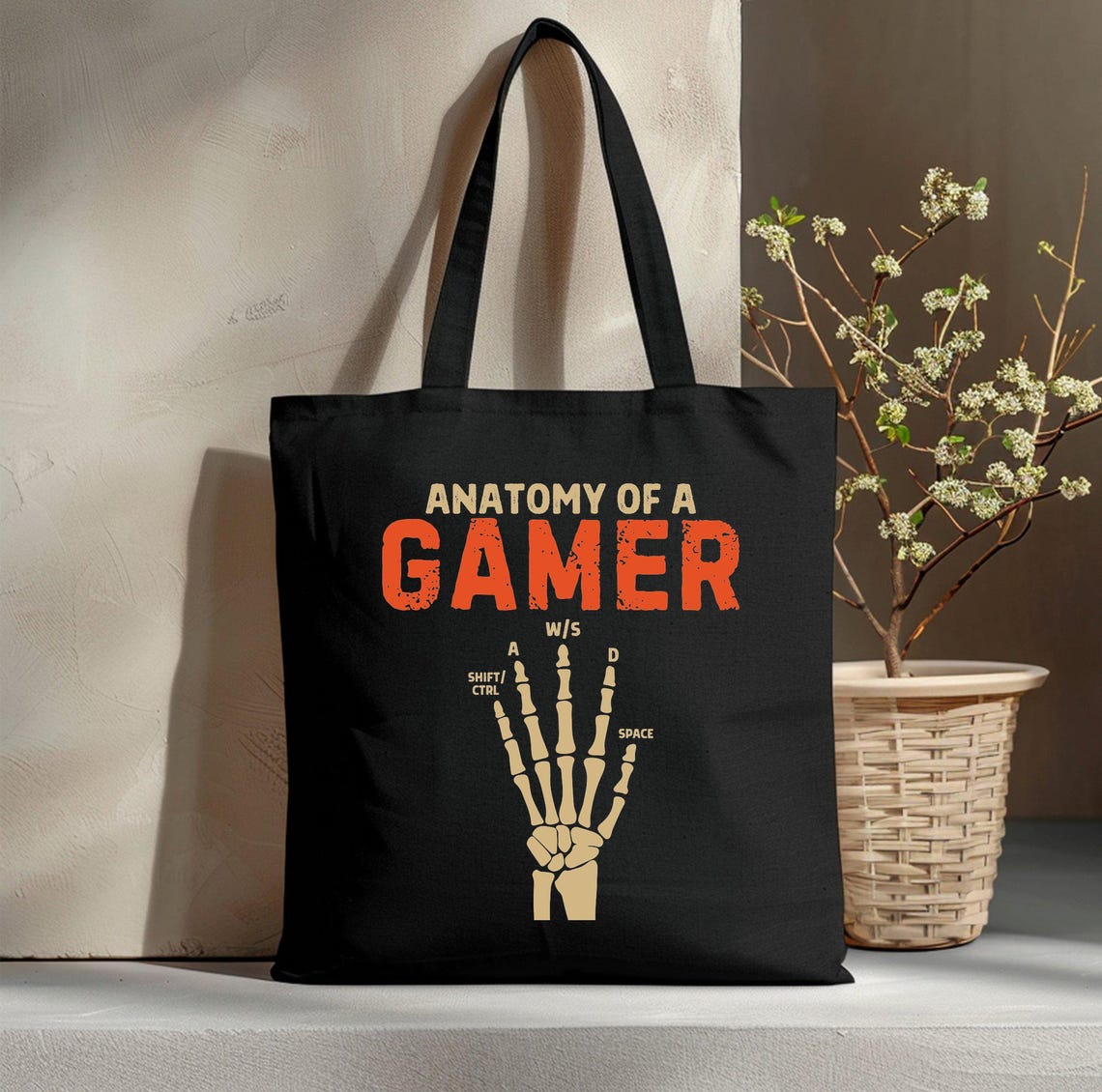 Anatomy of a Gamer Hand Skeleton WASD Keyboard PC Gaming Gift Funny ...