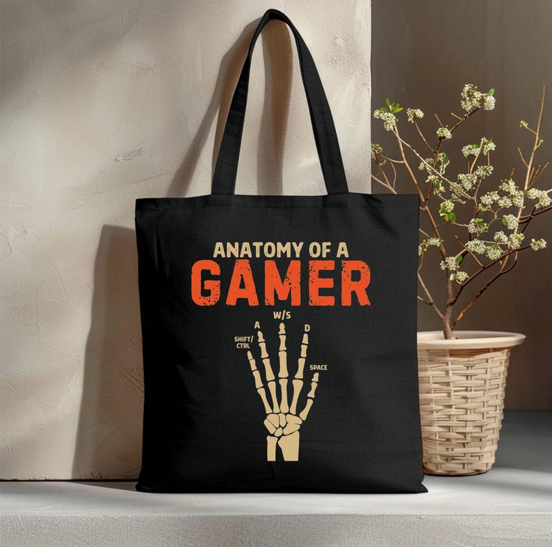 Anatomy of a Gamer Hand Skeleton WASD Keyboard PC Gaming Gift Funny ...
