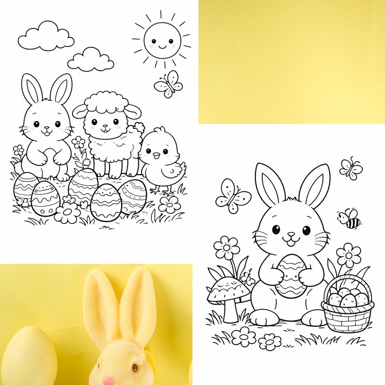 14 Easter Coloring Pages for Kids | Printable Easter Activity | Bunny ...