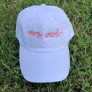 Personalized Baseball Hat, Custom Baseball Cap, Handwriting Script ...