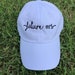 Personalized Baseball Hat, Custom Baseball Cap, Handwriting Script ...