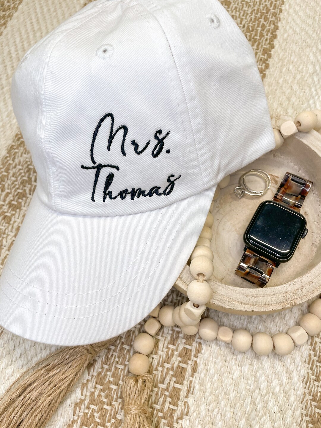 Personalized Baseball Hat, Custom Baseball Cap, Handwriting Script ...