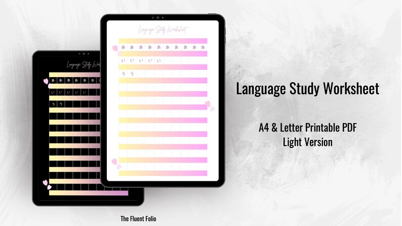 Language Study Worksheet - Etsy
