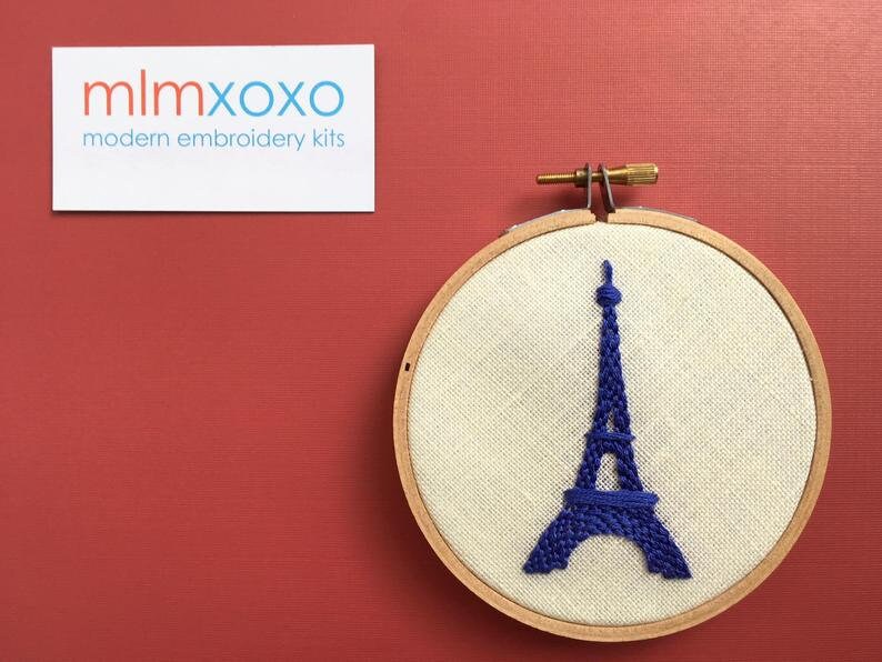 Eiffel Tower Embroidery PDF Pattern by Mlmxoxo. Modern - Etsy
