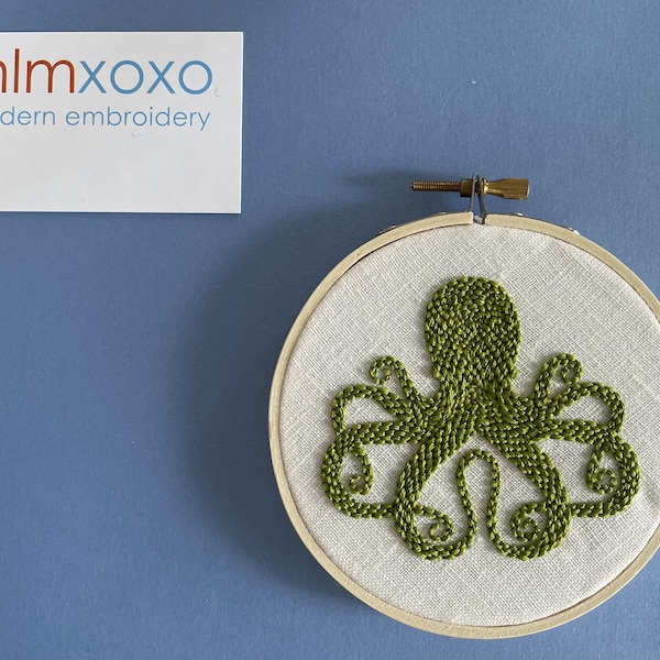 Octopus Embroidery - Etsy