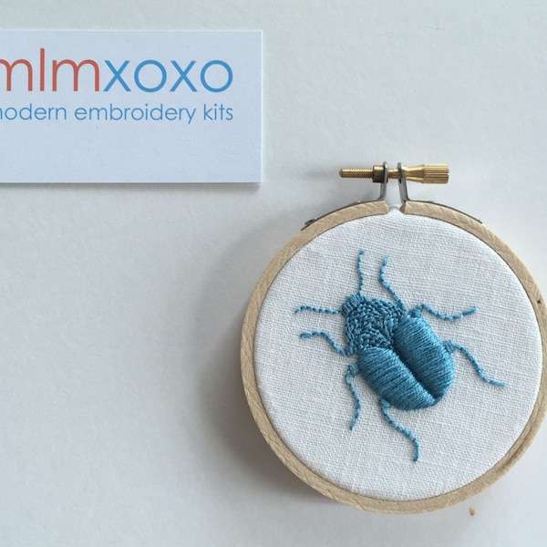 Beetle Embroidery - Etsy