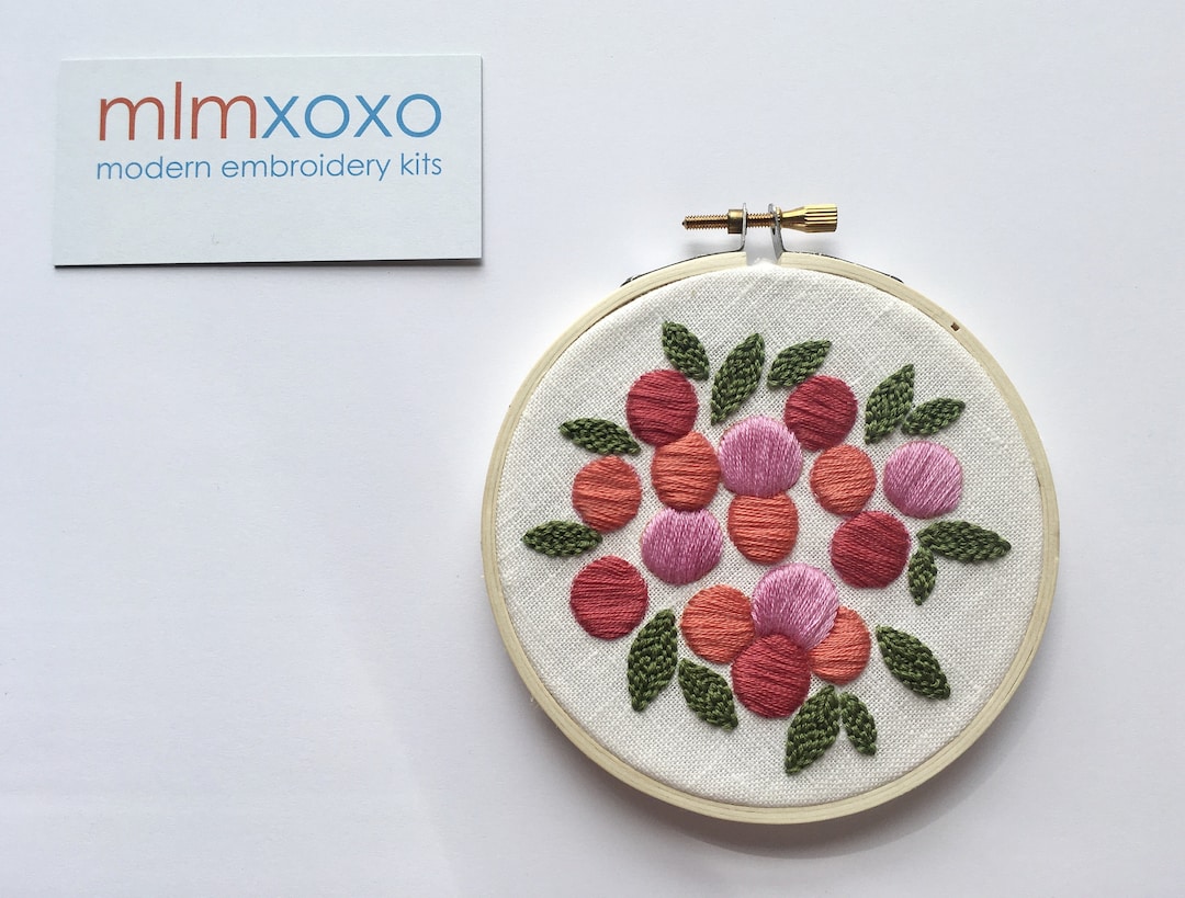 Hand Embroidered Vintage Tin Berry. 4" Hoop. Hand Embroidery. Hoop Art ...
