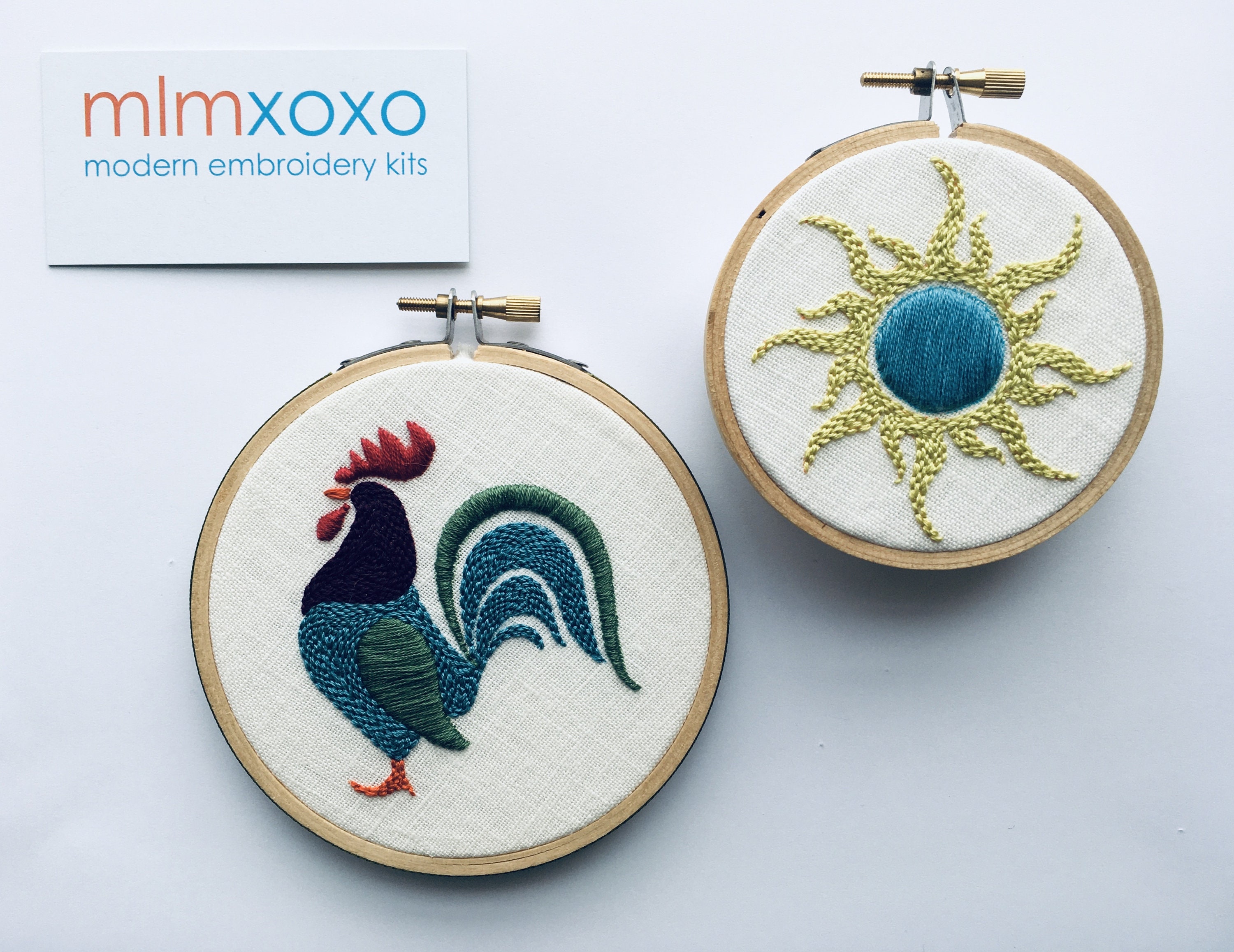 Rooster Embroidery PDF Pattern by Mlmxoxo. Modern Embroidery. - Etsy