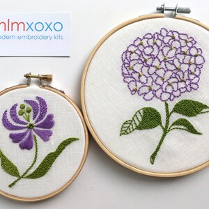 Hydrangea Embroidery PDF Pattern by Mlmxoxo. Modern Embroidery ...