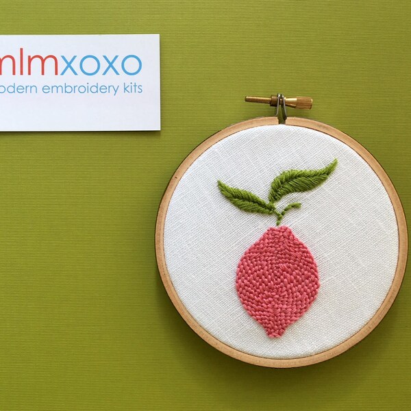 Embroidered Lemon - Etsy