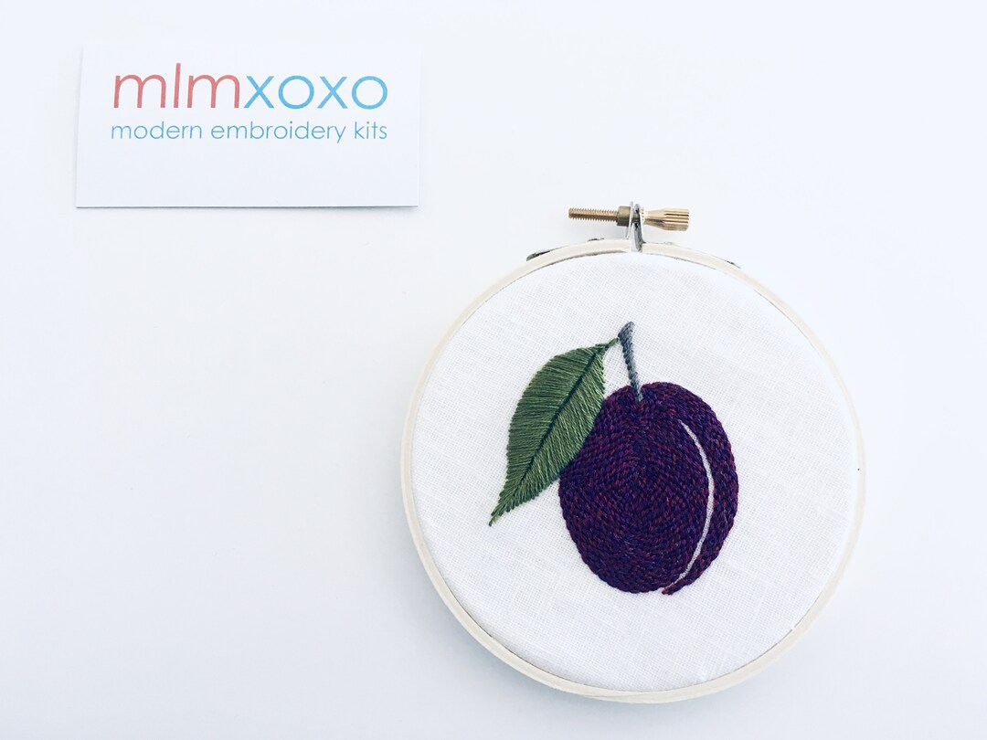 Plum PDF Pattern by Mlmxoxo. Modern Embroidery. Beginner Embroidery ...