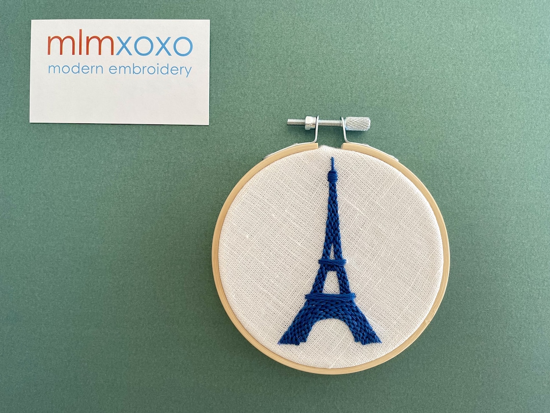 Eiffel Tower Embroidery Pattern, Beginner Modern Design (PDF) - Etsy