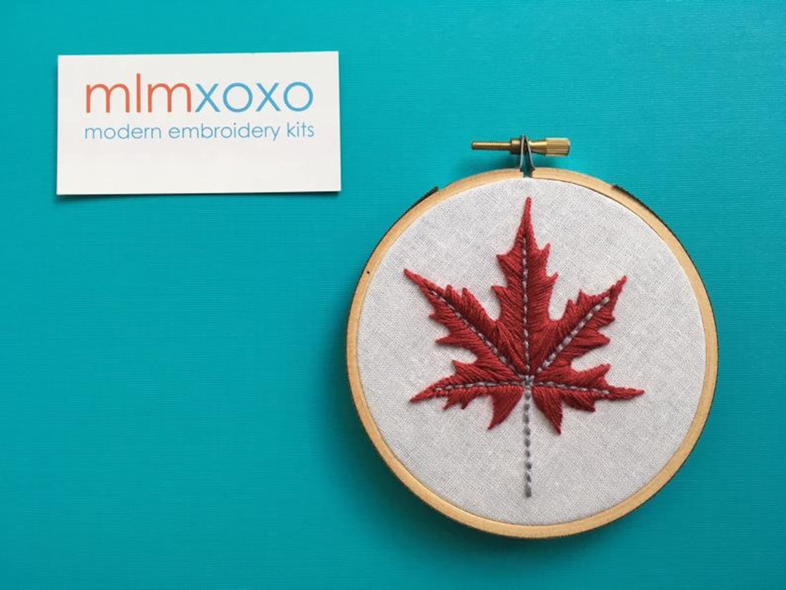 Maple Leaf Embroidery PDF Pattern by Mlmxoxo. Modern | Etsy