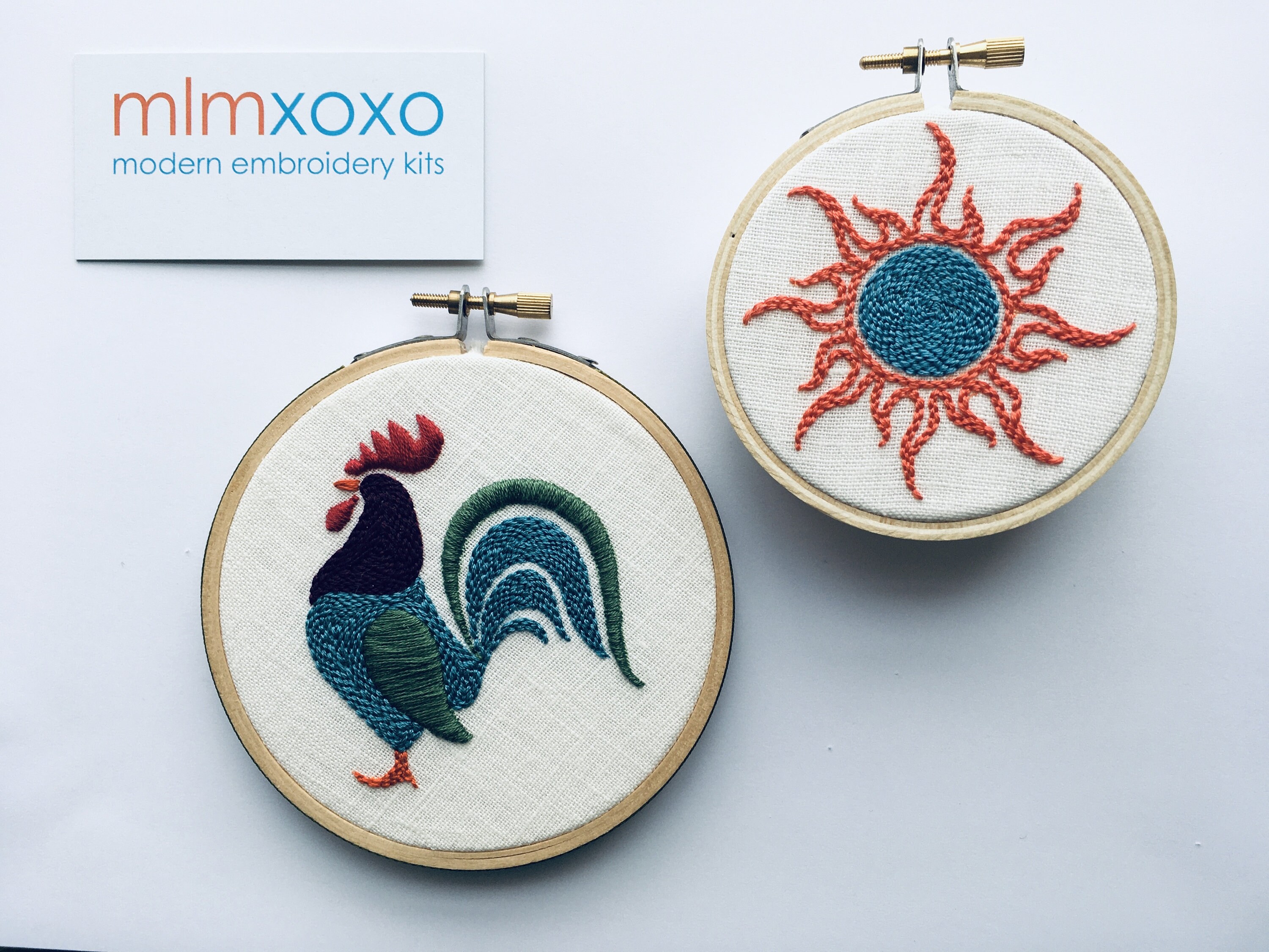 Rooster Embroidery PDF Pattern by Mlmxoxo. Modern Embroidery. - Etsy