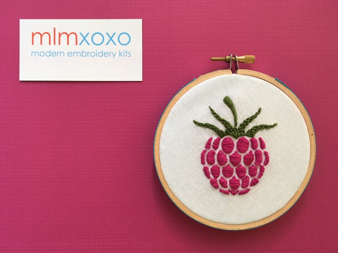 Raspberry PDF Embroidery Design by Mlmxoxo. Modern Embroidery Pattern ...
