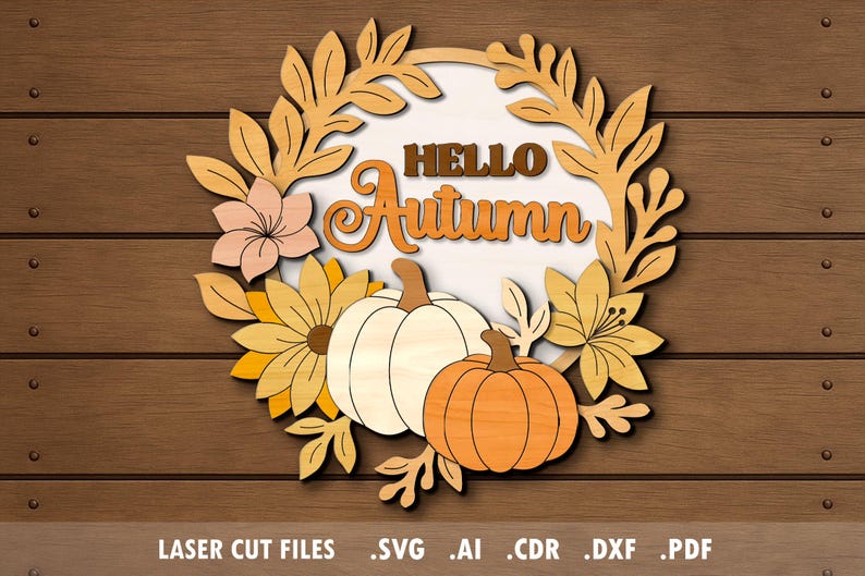 Thanksgiving SVG, Laser Cut Files, Glowforge Project, Hello Autumn ...