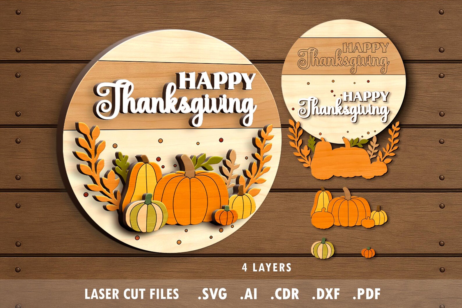 Thanksgiving SVG Bundle, Laser Cut Files, Glowforge Project, Autumn ...