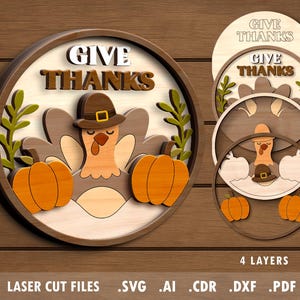 Thanksgiving SVG Bundle, Laser Cut Files, Glowforge Project, Autumn ...