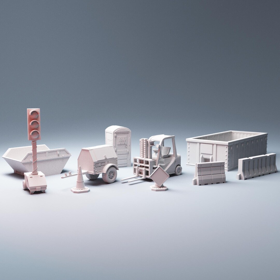 Urban Construction Scatter - 3D Printed Wargaming Terrain, Corvus Games ...
